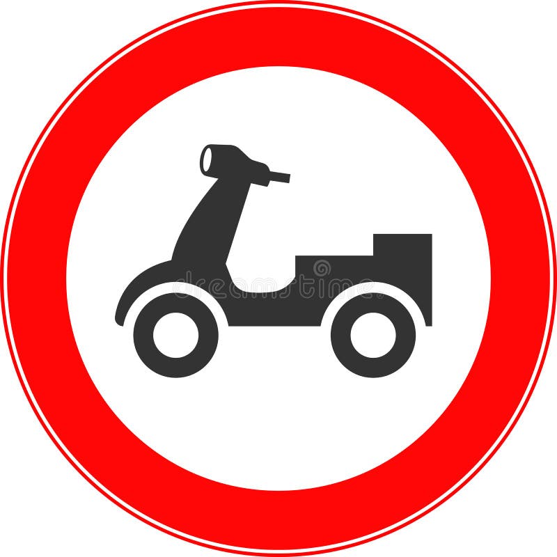 Motorcycles are prohibited stock vector. Illustration of vehicle ...