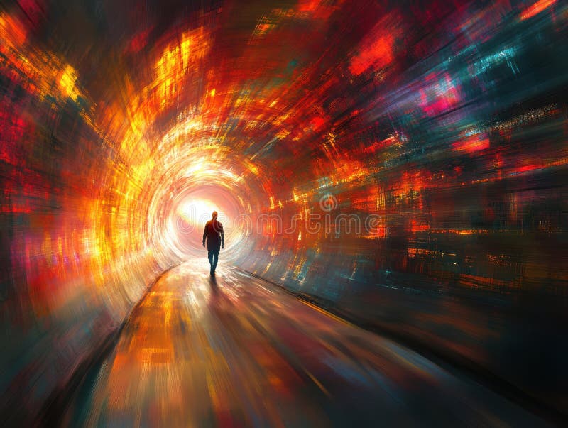 Futuristic Speed of Light Motion, Surreal Fast Forward Concept ...