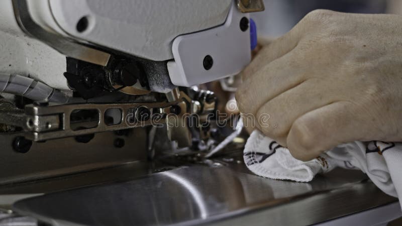 The Movement of the Needle when Sewing with a Sewing Machine, Close Up ...