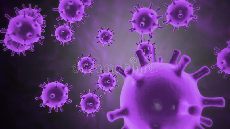 Virus and Bacteria Under Electron Microscope. Viral Epidemic Disease ...