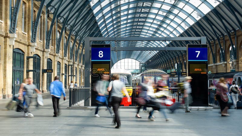 Movement of People in Rush Hour, London Train Station Stock Image ...
