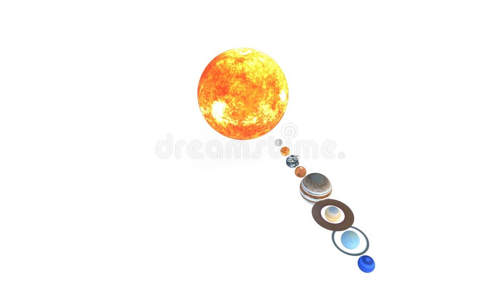 Movement of the Planets in Our Solar System Stock Illustration ...