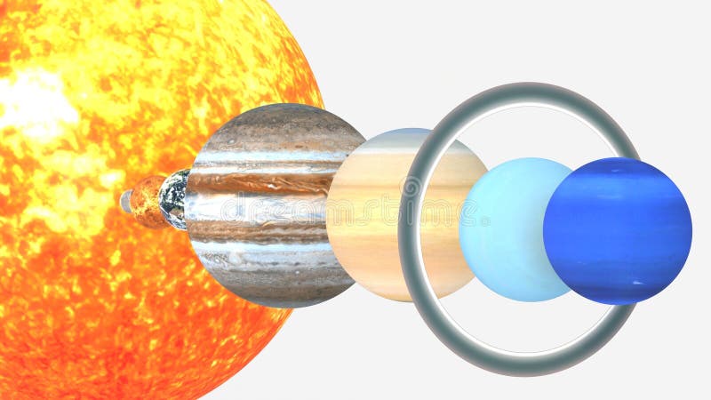 Movement of the Planets in Our Solar System Stock Illustration ...