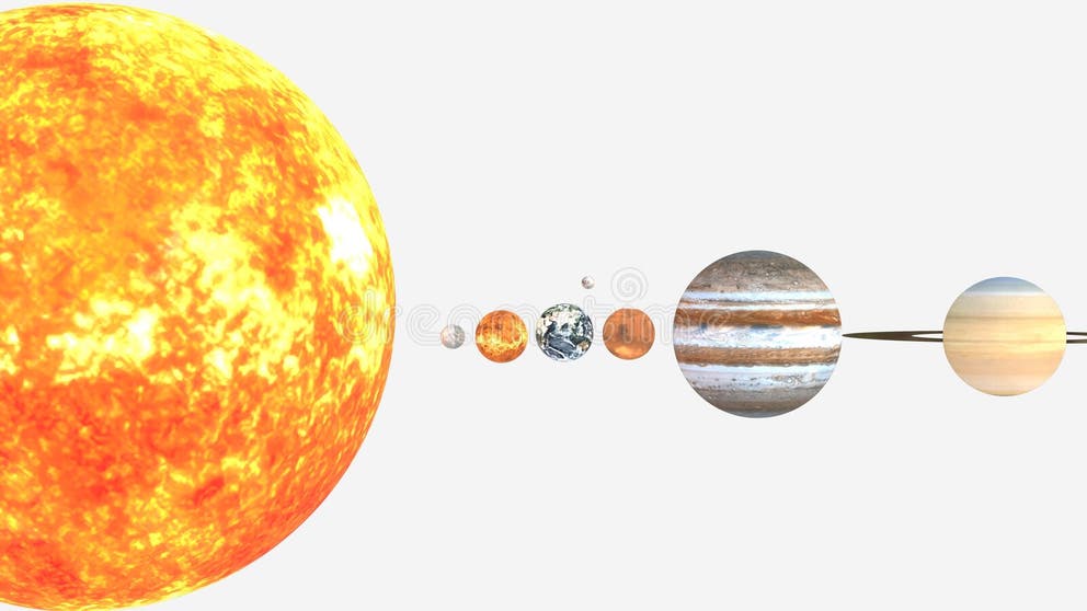 Movement of the Planets in Our Solar System Stock Illustration ...
