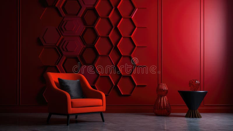 Movement Red Geometric Pattern Stock Illustration - Illustration of ...
