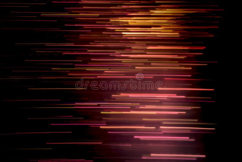 The Movement of the Red Light, Black Background Stock Photo - Image of ...