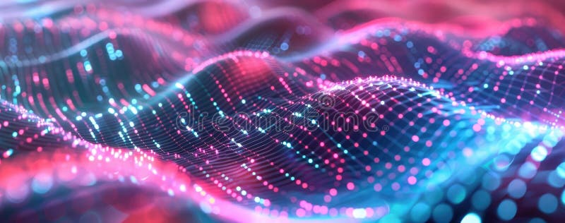 The Movement Resembles a Wave of Particles through the Air Stock Image ...