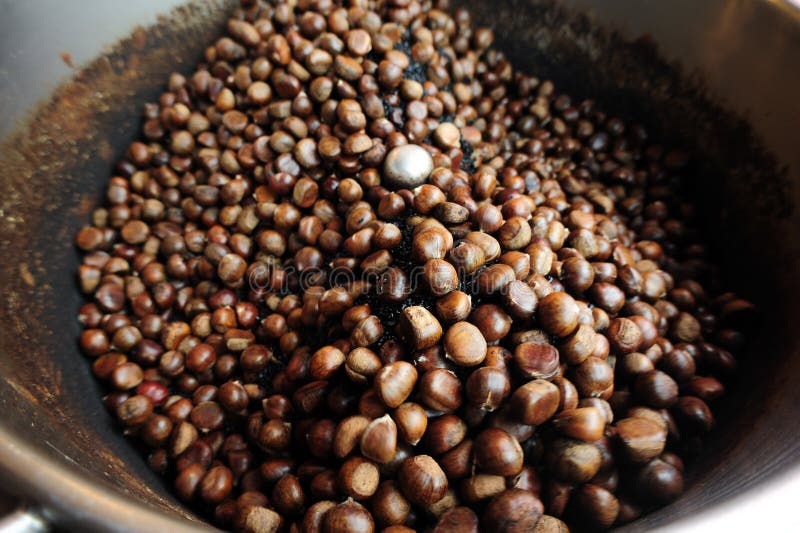 Movement of Roasting Chestnut Pot Stock Image - Image of nuts, pincers ...