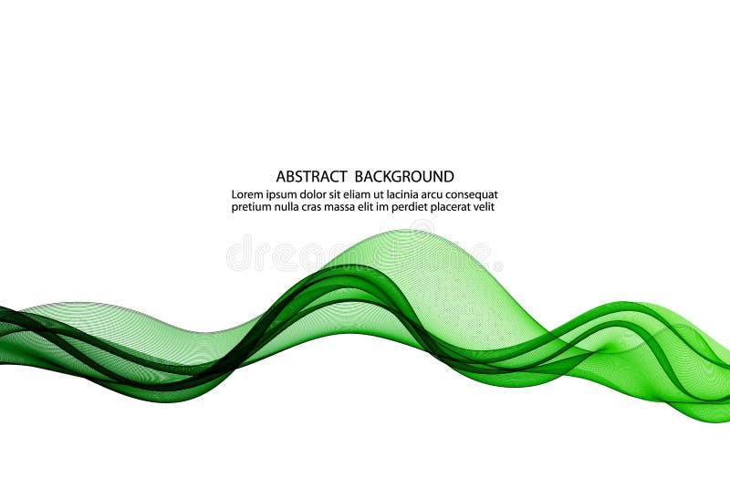 Movement of Smooth Green Lines of a Transparent Wave, Design Element ... Movement of Smooth Green Lines of a Transparent Wave, Design Element ...