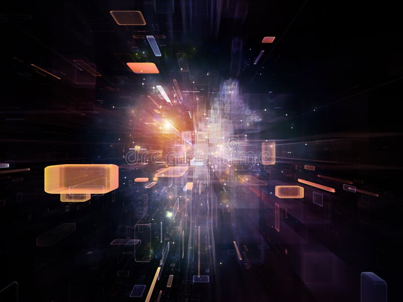 Movement through Space stock illustration. Illustration of research ...