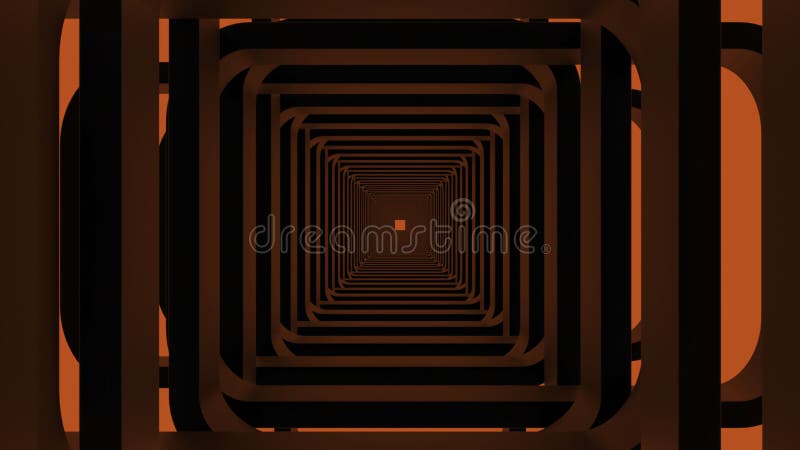 Movement through Square 3d Tunnel. Design. 3D Lines in Square Tunnel ...