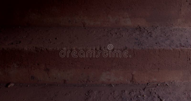 The Movement of Stairs in an Abandoned Building. Red Dust, Shadow Stock ...