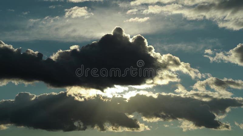 Movement of Thunderclouds before Sunset Stock Video - Video of ...