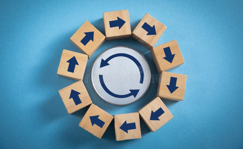 Movement in a Vicious Circle. Business Concept Stock Image - Image of ...