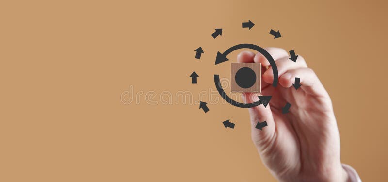 Movement in a Vicious Circle. Business Concept Stock Illustration ...
