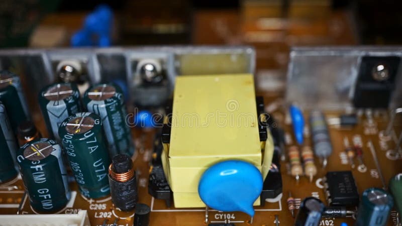 Chip with May Transistors Transistor on Motherboard. Technology in ...