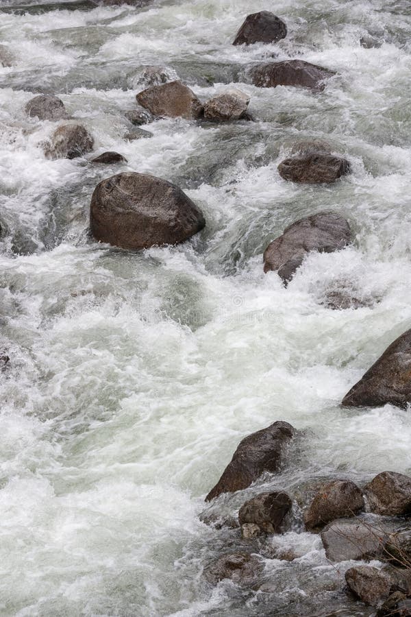The Movement of the Water of a Mountain River Stock Image - Image of ...