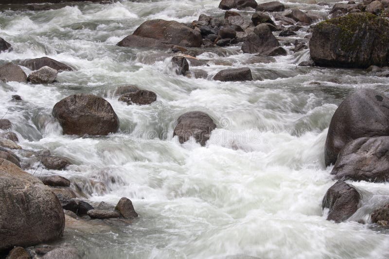The Movement of the Water of a Mountain River Stock Photo - Image of ...