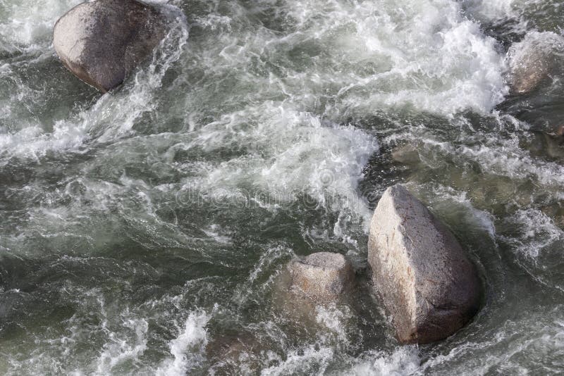 The Movement of the Water of a Mountain River Stock Image - Image of ...