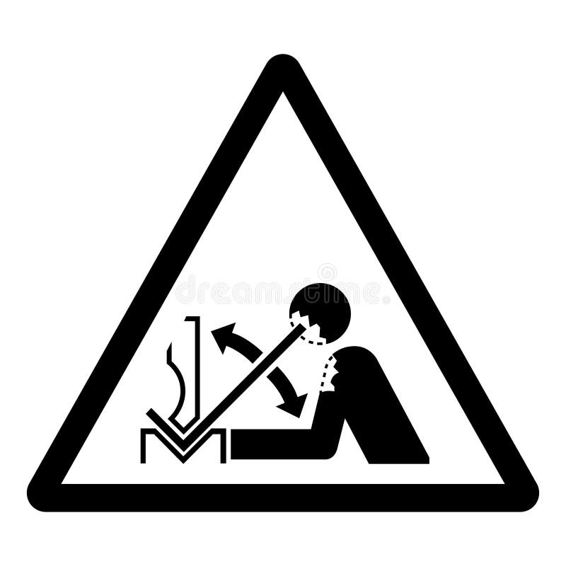 Movement of Workpiece in Press Symbol Sign, Vector Illustration ...