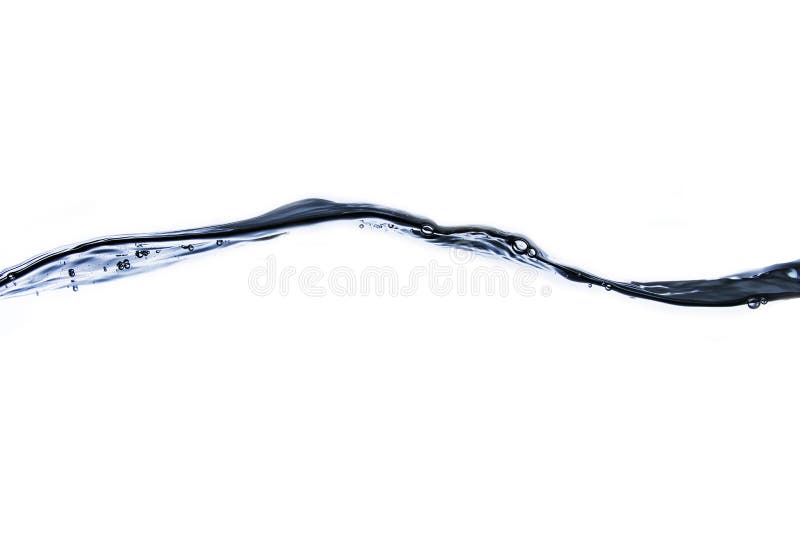 Movements of Blue Water and Splashes on White Background Stock Photo ...
