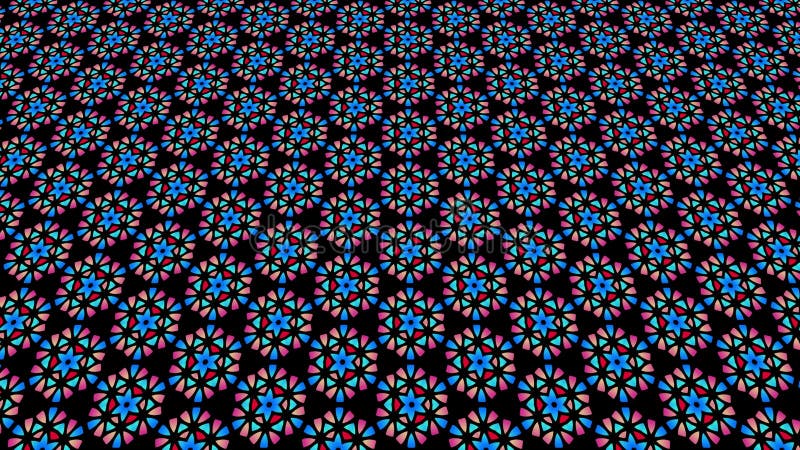 Graphic 2D Video Pattern that Tilts Up and Moves, Composed of Designs ...