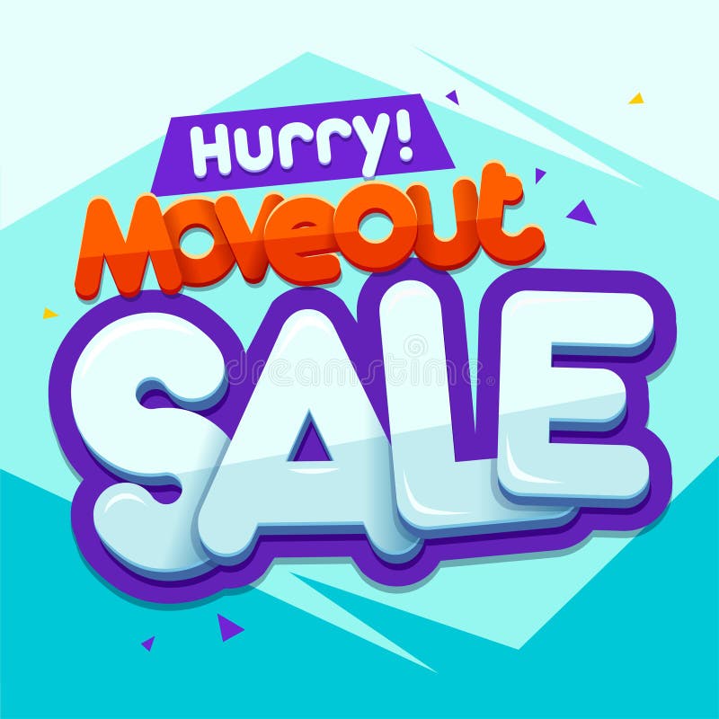 Moveout Sale Banner. Sale and Discounts. Vector Illustration Stock ...