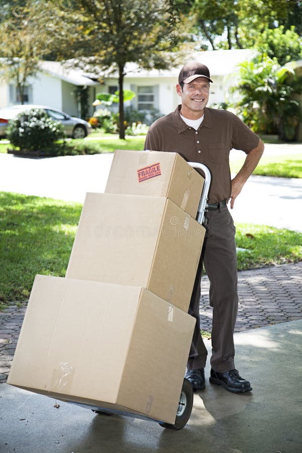 Mover with Boxes stock photo. Image of brown, caucasian - 11829408