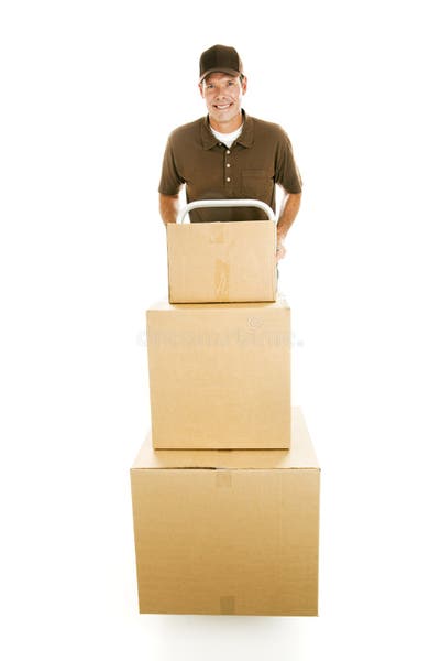 Mover with Boxes stock photo. Image of brown, caucasian - 11829408