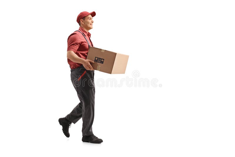 Mover Carrying a Package and Walking Stock Photo - Image of mover ... Mover Carrying a Package and Walking Stock Photo - Image of mover ...