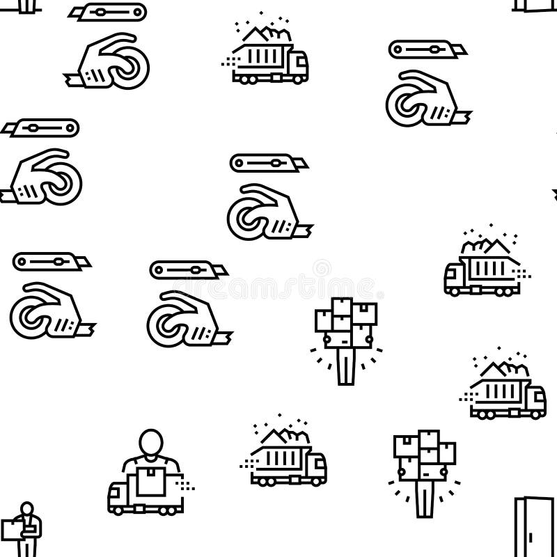 Mover Express Service Vector Seamless Pattern Stock Vector ...
