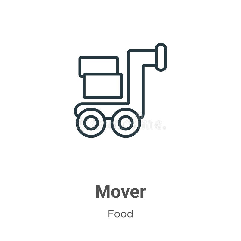 Mover Outline Vector Icon. Thin Line Black Mover Icon, Flat Vector ...