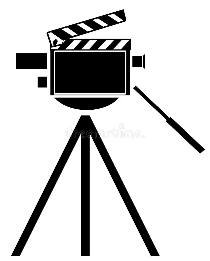 Film Movie Camera Clapboard Stock Illustrations – 10,589 Film Movie ...