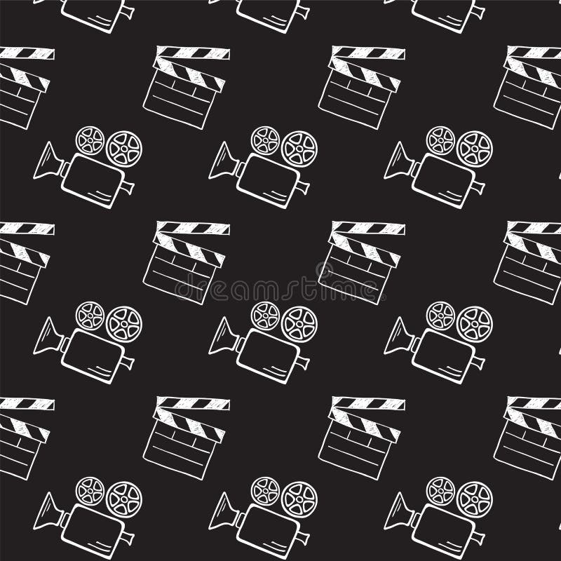 Movie Camera and Clapper Board Stock Vector - Illustration of camcorder ...