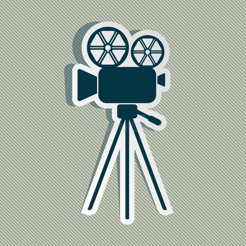 Movie camera icon stock vector. Illustration of simple - 41772464