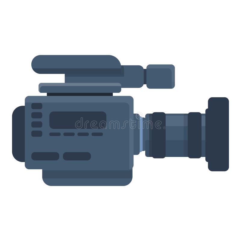Movie Camera Icon, Cartoon Style Stock Vector - Illustration of camera ...