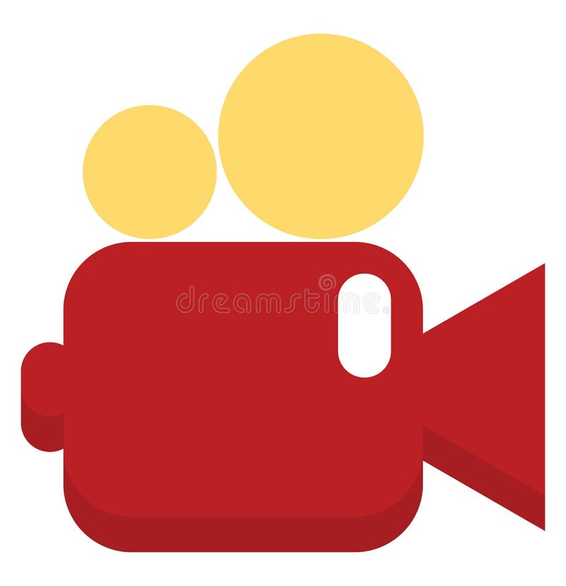 Movie camera, icon stock vector. Illustration of poster - 260378268