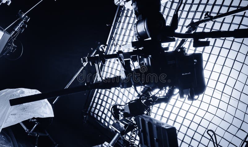 Movie Camera with Macro Lens on the Slider Stock Photo - Image of ...