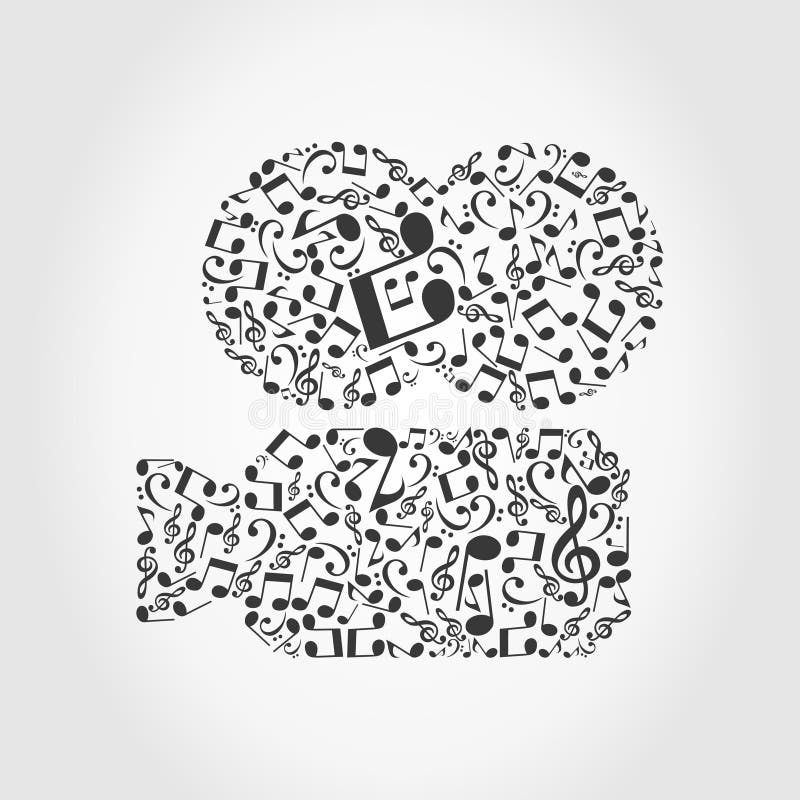 Music a camera stock vector. Illustration of icon, petal - 29984957