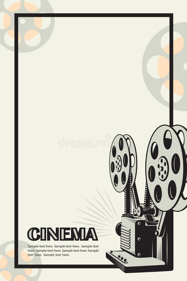 Movie camera poster stock vector. Illustration of industry - 148883602