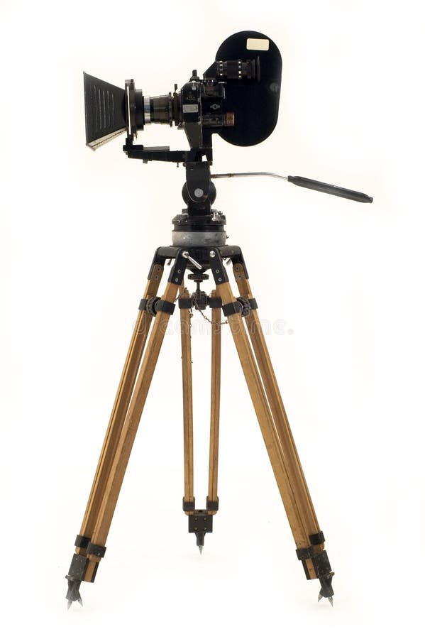 The Movie Camera and Tripod. Stock Photo - Image of film, filmstrip ...