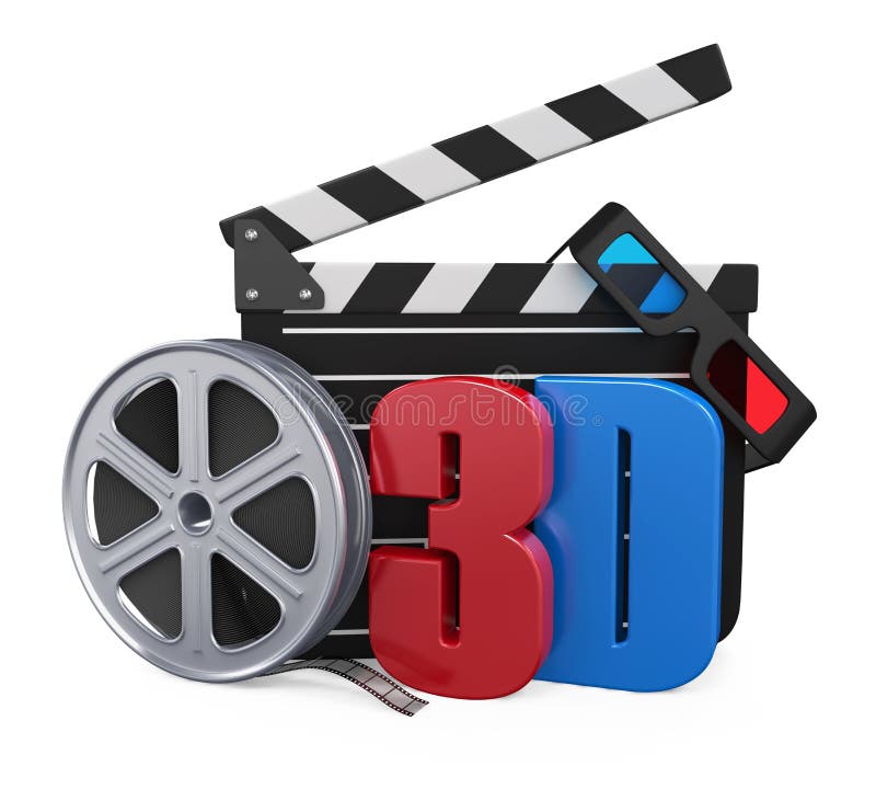 3D Cinema Logo stock illustration. Illustration of effect - 78764842