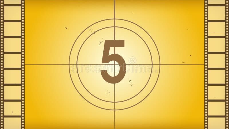 Cinema countdown animation stock footage. Video of burn - 182310960