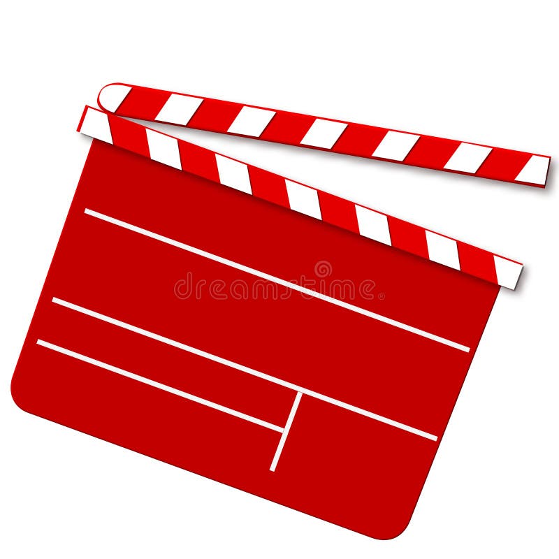 Clapper Board with Santa S Hat on it Isolated Stock Image - Image of ...
