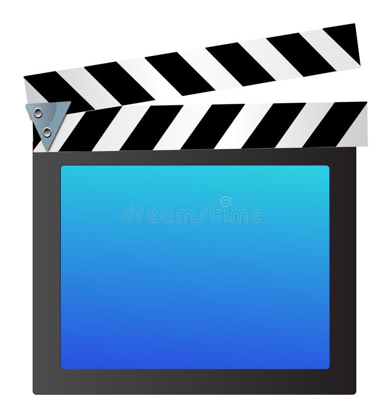 Movie clapper board stock vector. Illustration of action - 6646957