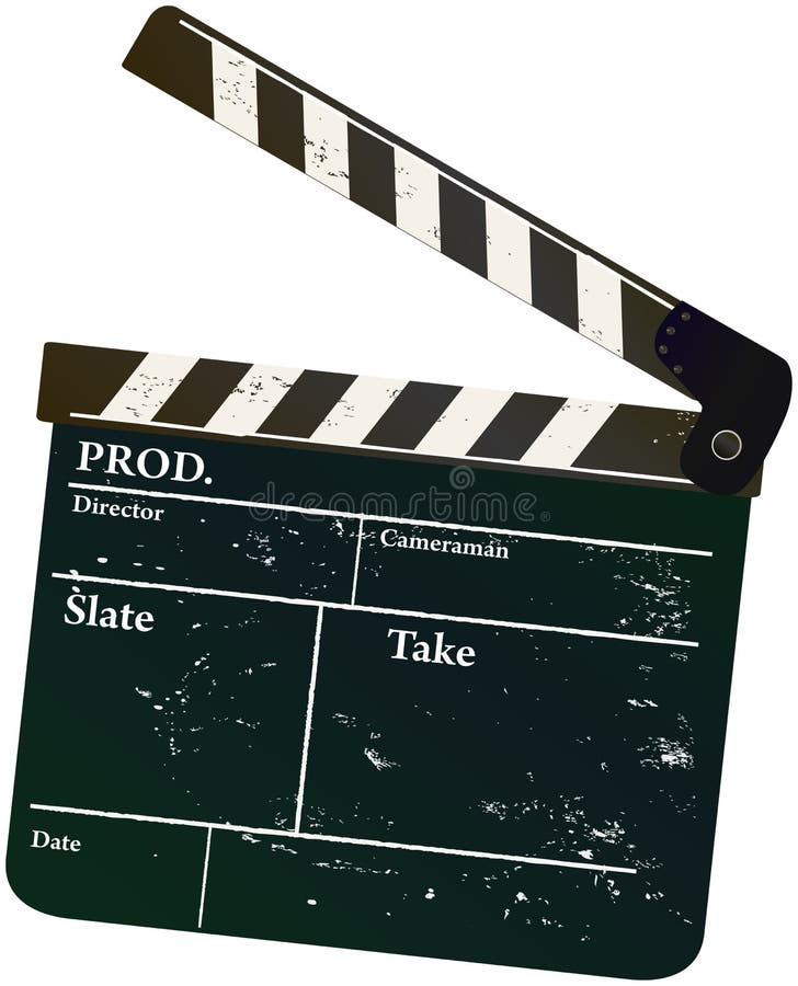 Movie clapper stock vector. Illustration of black, motion - 25544530