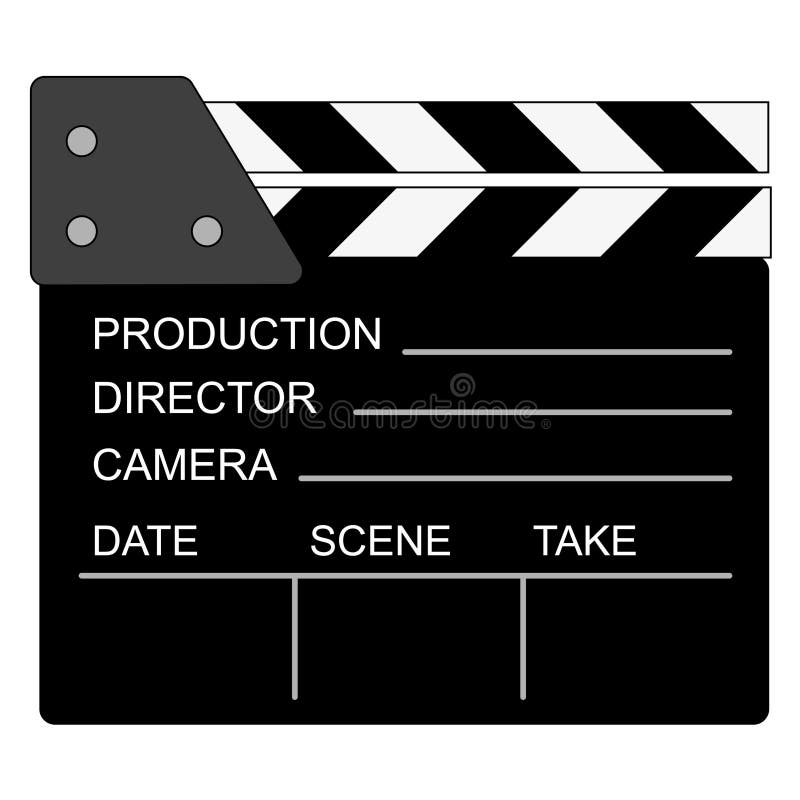 Vector movie clapper board stock vector. Illustration of icon - 14392093