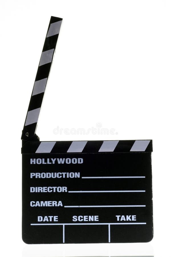 A Hollywood Movie Clapper Board (Clap Slate) Stock Image - Image of ...