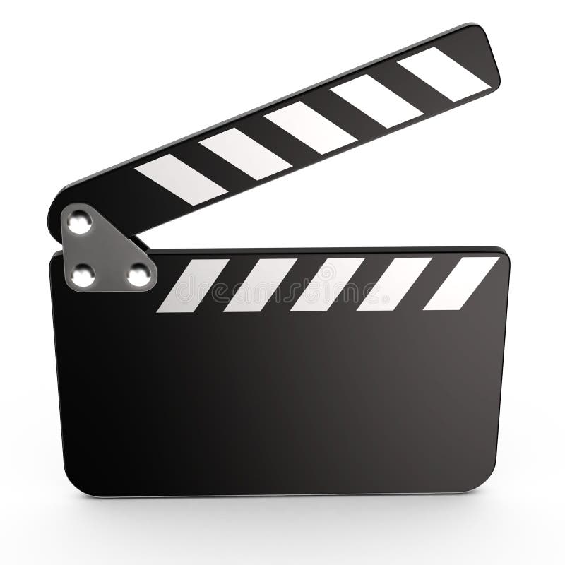 Movie clapper board, 3d stock illustration. Illustration of clap - 38404149