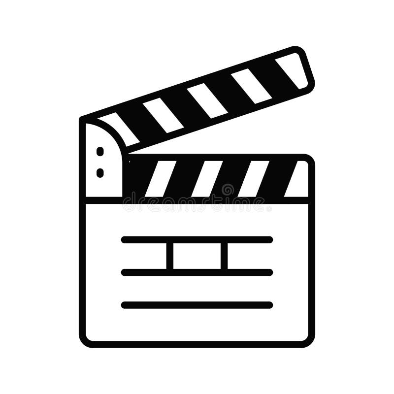 Movie Clapper Board, Filmmaking Device Icon in Modern Style, Ready To ...